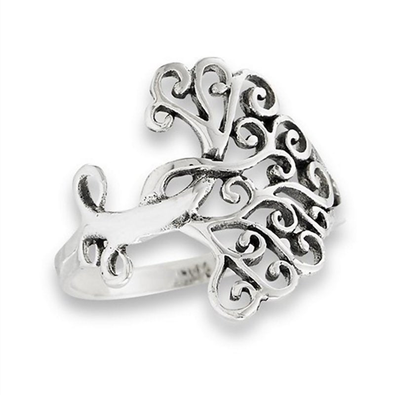 Bohemian Tree of Life Ring 925 Sterling Silver Norse Viking Yggdrasil
