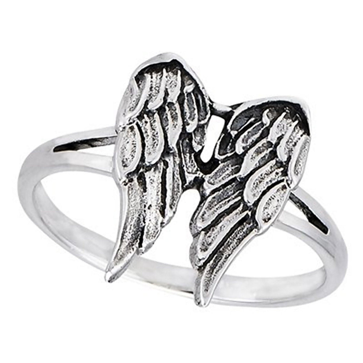 Viking Valkyrie Ring 925 Sterling Silver Norse Warrior Angel Wings Ban
