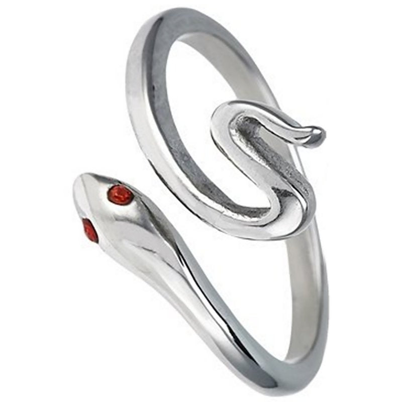 1930s Style Art Deco Snake Ring Stainless Steel Serpent Boho Band