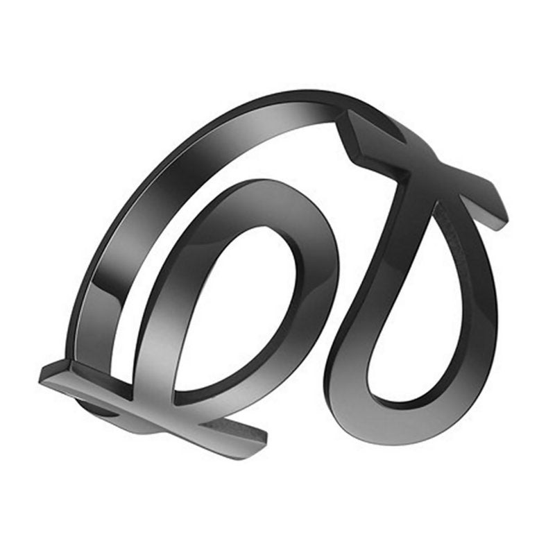 Egyptian Double Ankh Ring Black Stainless Steel Cosplay Spiritual Aunk