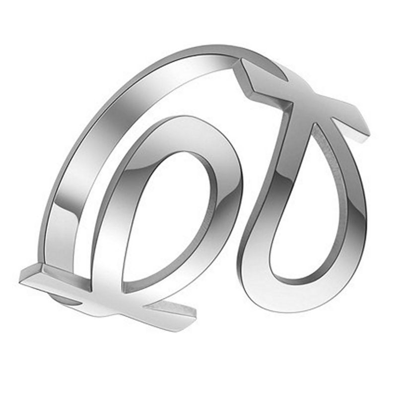 Egyptian Double Ankh Ring Stainless Steel Spiritual Life Symbol Band