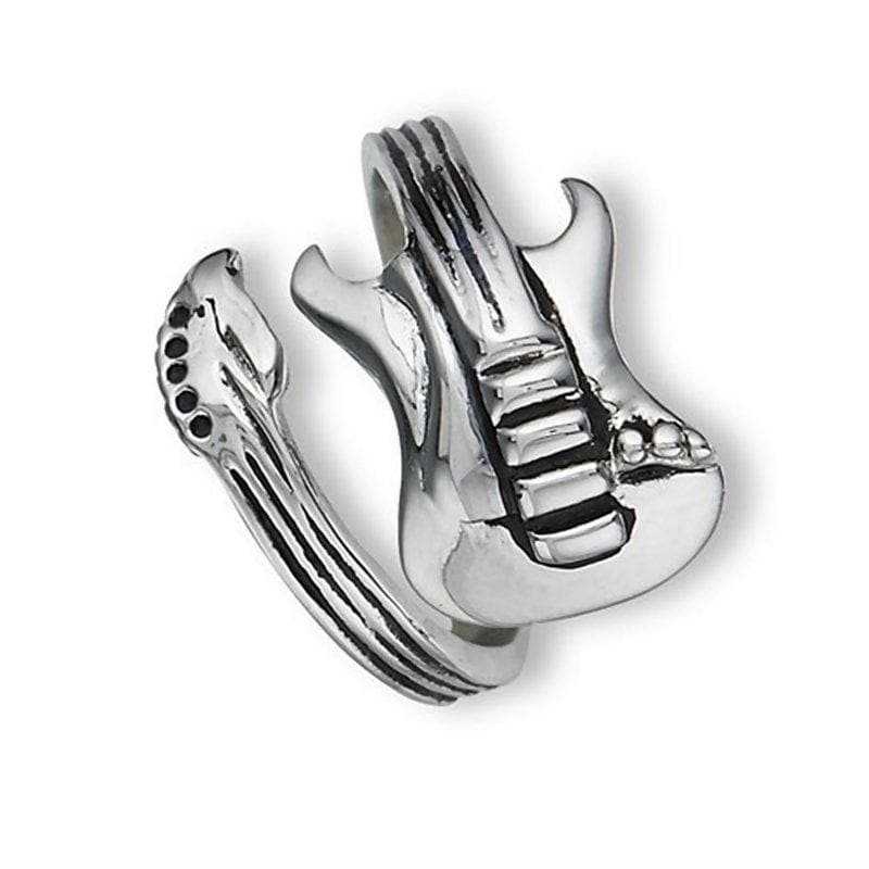 Electric Guitar Ring Stainless Steel Adjustable Music Instrument Band