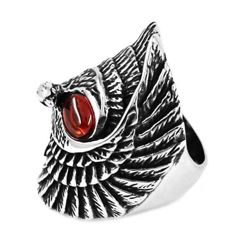 Large Phoenix Ring Mens Womens Stainless Steel Falcon Firebird Band