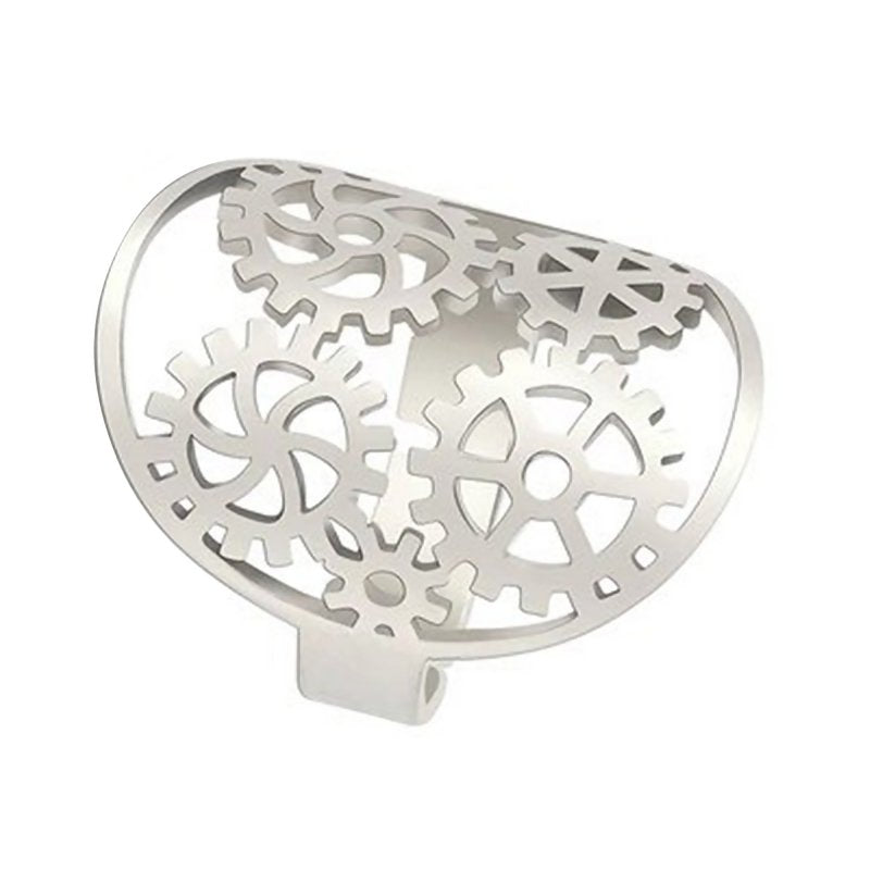 Mechanical Gear Ring Stainless Steel Open Adjustable Steampunk Band