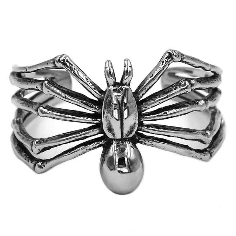 Spider Bracelet Silver Stainless Steel Tarantula Bangle Araneae Arachn