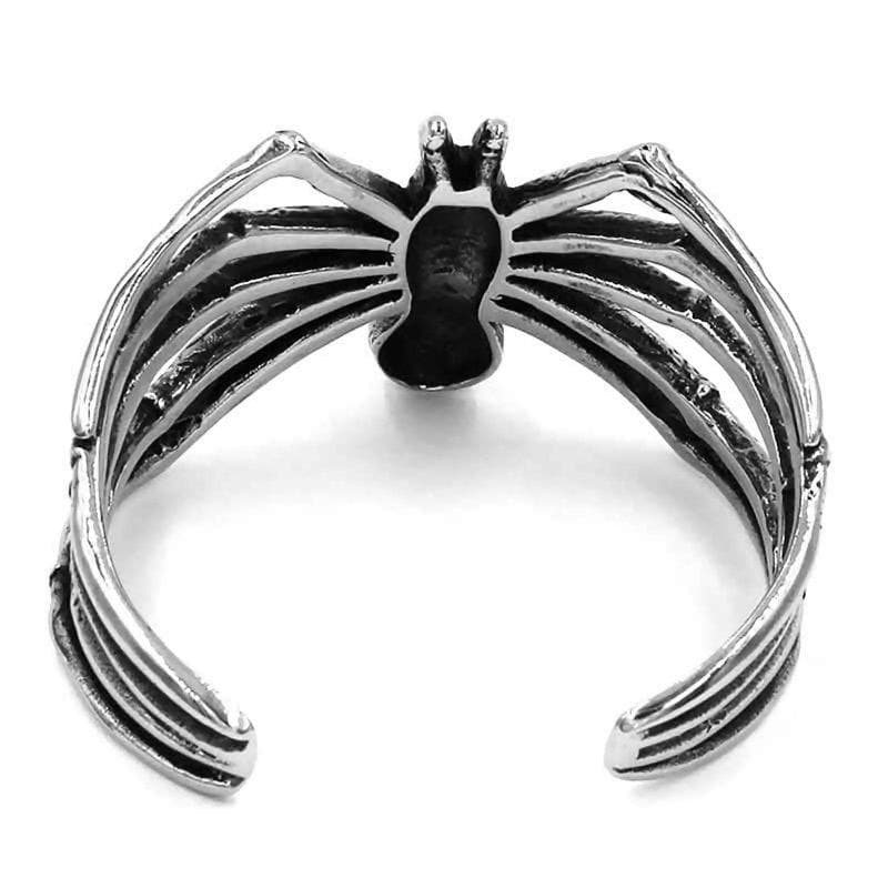 Spider Bracelet Silver Stainless Steel Tarantula Bangle Araneae Arachn