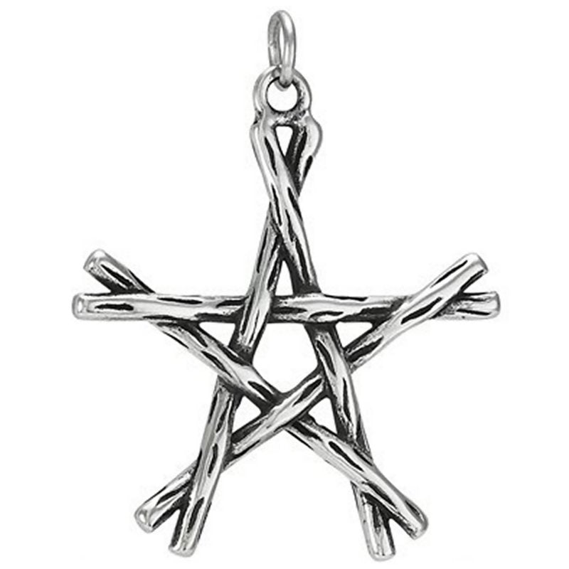 Wicca Star Pentagram Necklace Stainless Steel Pagan Pentacle Pendant